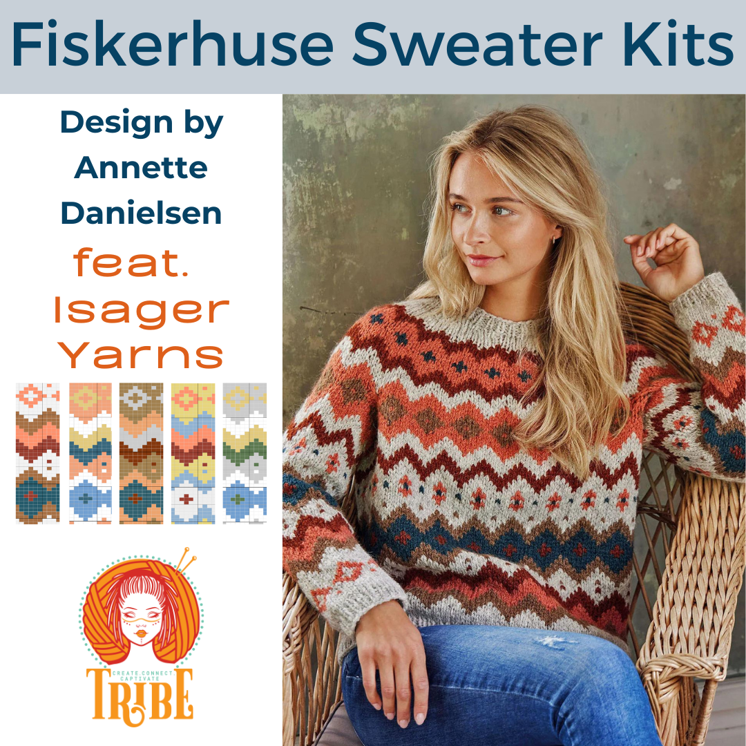 Fiskerhuse Sweater Kits with Isager Alpaca 3 | In Stock | Tribe Yarns ...