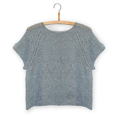 Bluebell Tee Kit | Isager Soft Fine Brushed Yarn | Tribe Yarns - tribeyarns