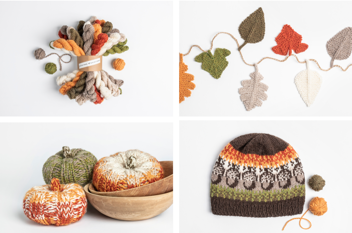 Fall Festival Acorns Kit with Woolstok Mini Skein Bundle | Tribe Yarns ...