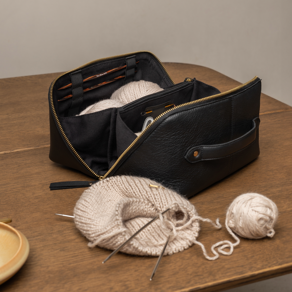 Project 10 Knitting Case by Re:Designed | Leather | Tribe Yarns, London - tribeyarns