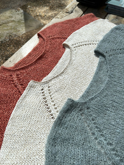 Bluebell Tee Kit | Isager Soft Fine Brushed Yarn | Tribe Yarns - tribeyarns
