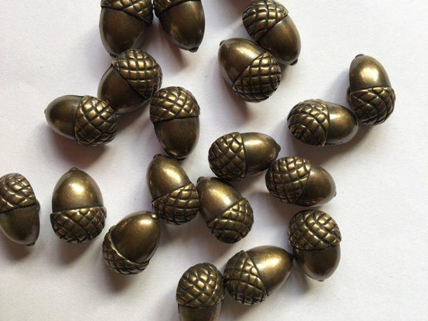 3D Bronze Acorns 18mm (3/4") Buttons | Tribe Yarns, London - tribeyarns