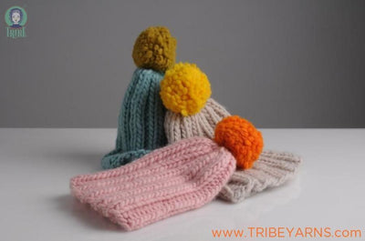 Bobble Hat Knitting Pattern by Mrs Moon | Tribe Yarns, London - tribeyarns