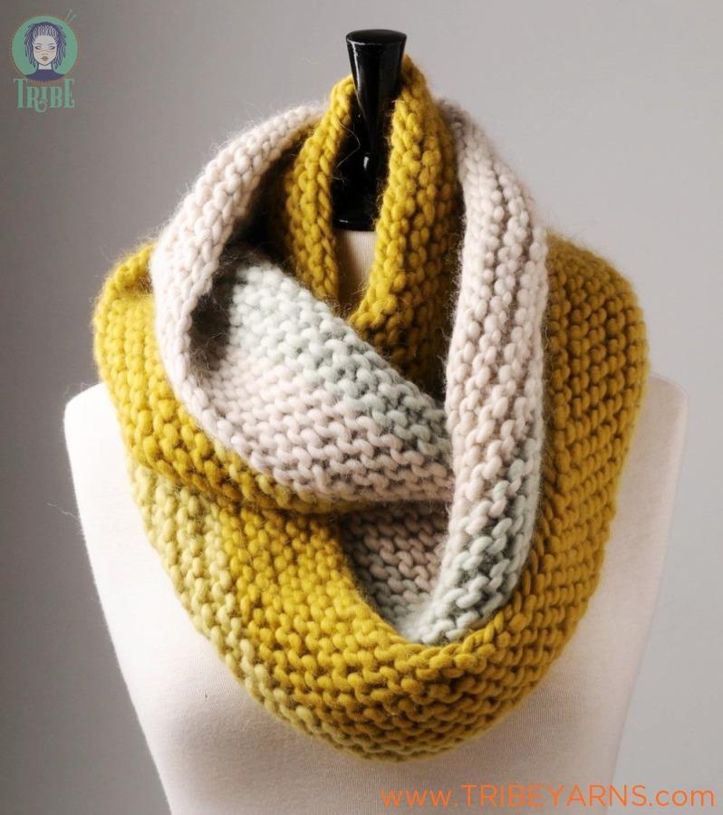 Garter Stitch Cowl Pattern by Mrs Moon | Tribe Yarns, London - tribeyarns