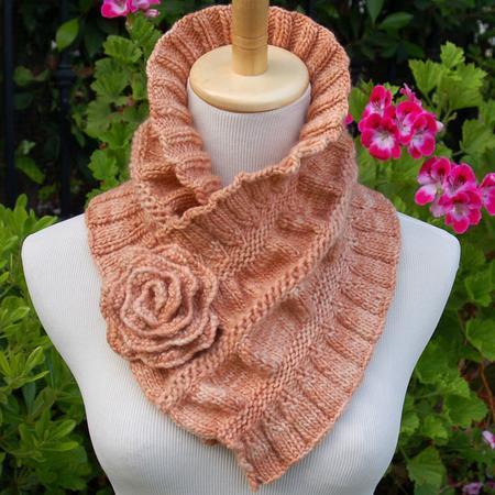 Ruffled & Ruched Scarf Knitting Pattern | Tribe Yarns, London - tribeyarns
