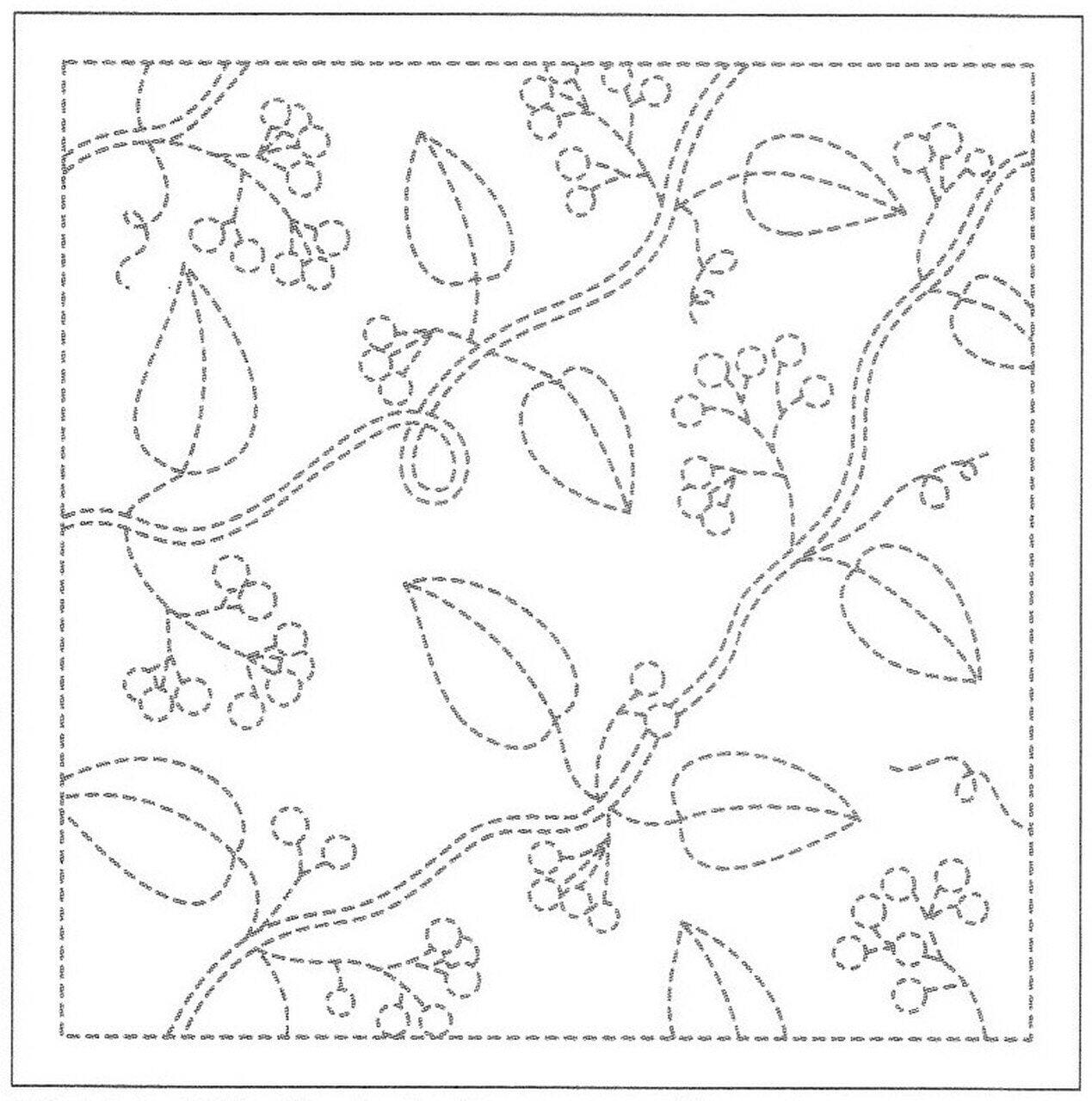 Olympus Sashiko Sampler: Leaves and Berries Navy | Tribe Yarns, London ...