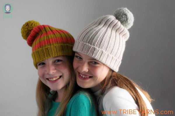 Simple Rib Hat Pattern by Mrs Moon | Tribe Yarns, London - tribeyarns