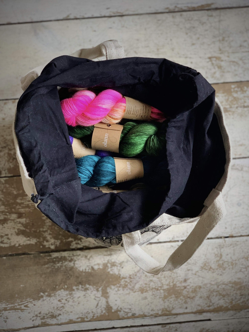 "Wool" Fabric Bucket Bag | Shop Now | Tribe Yarns, London - tribeyarns